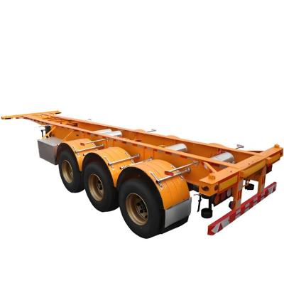 China 9.0-20*12pcs 90 Rim Truck Trailer for Container Delivery All Size Skeleton Semi Trailer for sale