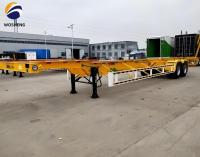 China 9.0-20*12pcs 90 Rim Truck Trailer for Container Delivery All Size Skeleton Semi Trailer for sale