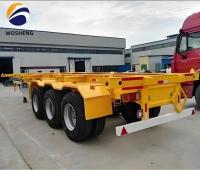 China 9.0-20*12pcs 90 Rim Truck Trailer for Container Delivery All Size Skeleton Semi Trailer for sale