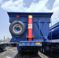 China As per 3 axle hydraulic rear dump tipper semi trailer for 100 tons grain transportation for sale