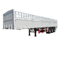 China Steel Transportation with 3/4 Axle Flat Type Side Fence Semi Trailer from Professional for sale