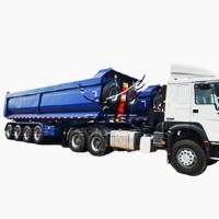 China Customizable 9300*2500*3450mm Hydraulic Rear Dump Tipper Trailer with 28t Landing Gear for sale