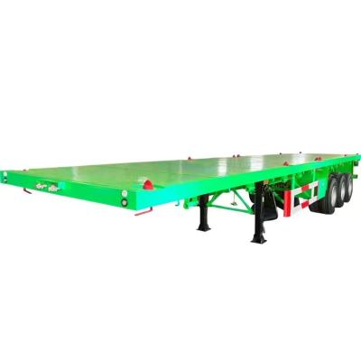 China Multi-function 3 Axles Trailer Flatbed with 12.00R22.5 Tire in 12500x2500x1600-3100mm for sale