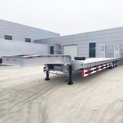 China 28t Heavy Duty Landing Gear Detachable Gooseneck Low Bed Semi Trailer for Heavy Machinery for sale