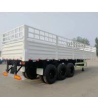 China Q345B Main Beam 3/4 Axle Light Weight Flat Type Sidewall Side Fence Semi Trailer for sale