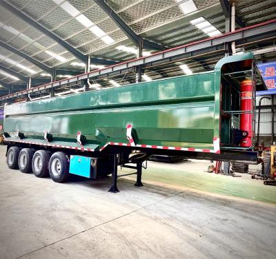China 40 Cubic U Shape End Unload Hydraulic Tipper Rear Dump Semi-Trailer for Truck Trailer for sale
