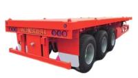 China Semi-Trailer 4 Axle 20FT 40FT Flat Bed Container Steel Truck with Customized Size for sale