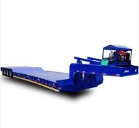 China 28t Heavy Duty Landing Gear Detachable Gooseneck Low Bed Semi Trailer for Heavy Machinery for sale