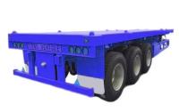 China Semi-Trailer 4 Axle 20FT 40FT Flat Bed Container Steel Truck with Customized Size for sale