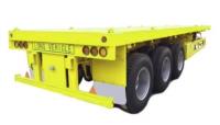 China Semi-Trailer 4 Axle 20FT 40FT Flat Bed Container Steel Truck with Customized Size for sale