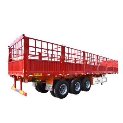 China 3/4 Axles 9.00-22.5 Rim Flat Type Side Wall Fence Semi Trailer for 20 Years Exporting for sale