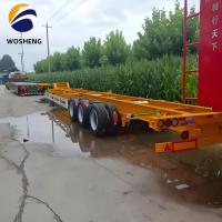 China Customer's Request 2 Axle Chassis 40FT/45FT Skeleton Semi Trailer Heavy Duty Landing Gear for sale