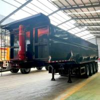 China Mechanical Suspension 4 Axle Hydraulic Rear Dump Semi Trailer with Q345B / T700 Steel for sale