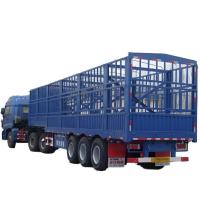 China 3 Axle 4 Axle Light Weight Type Fence Semi Trailer for Cargo Transport Truck Trailer for sale
