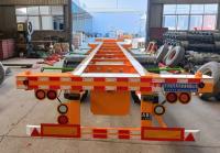 China 20FT 40FT Heavy 3 Axle Steel Chassis Skeleton Semi Trailer with Mechanical Suspension for sale