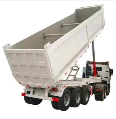 China 3 Axle 20-80tons U-Type Hydraulic Rear Dump Semi Trailer for End Tipping Truck Trailers for sale