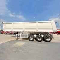 China 3 Axle 20-80tons U-Type Hydraulic Rear Dump Semi Trailer for End Tipping Truck Trailers for sale
