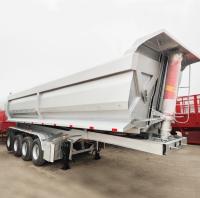 China 3 Axle 20-80tons U-Type Hydraulic Rear Dump Semi Trailer for End Tipping Truck Trailers for sale