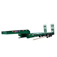 China 3-Axles Goose Neck Lowbed Semi-Trailer Trucks Tractor Trailer with Steel Material for sale