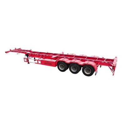 China Max Payload 50 ton 2/3 Axles Gooseneck Container Skeleton Chassis Skeleton Semi Trailer for Truck for sale