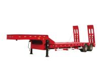 China 3-Axles Goose Neck Lowbed Semi-Trailer Trucks Tractor Trailer with Steel Material for sale