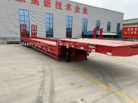 China 3-Axles Goose Neck Lowbed Semi-Trailer Trucks Tractor Trailer with Steel Material for sale