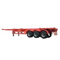 China 28t Heavy Duty Landing Gear Gooseneck Skeleton Semi-Trailer with Dual Line Braking System for sale