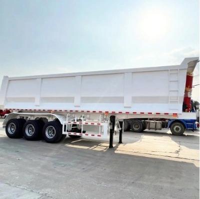China 40-80 tons 3-5 axles hydraulic end rear tipper tipping dump semi trailer for truck for sale