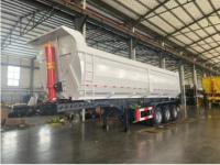 China 3 Axle 4 Axle Hydraulic Cylinder End Side Tipping Tipper Rear Dump Trailer for Truck for sale