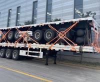 China Mechanical Suspension 2-4 Axle 30-100T Container Trailer Flatbed Truck Trailer Wosheng for sale