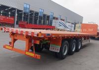 China Mechanical Suspension 2-4 Axle 30-100T Container Trailer Flatbed Truck Trailer Wosheng for sale