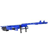 China Mechanical Suspension Tri-Axle Container Skeleton Semi Trailer with 50 ton Max Payload for sale