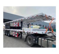 China Customized Color 20ft 40ft 45ft Container Flatbed Trailer with High Load Capacity for sale