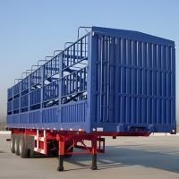 China 80 Ton Fence Stake Add Side Wall Truck Fence Semi Trailer for Cargo and Livestock for sale