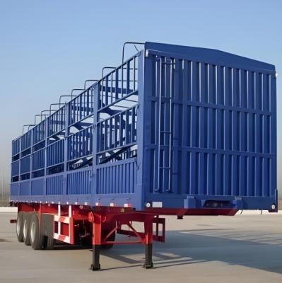 China 80 Ton Fence Stake Add Side Wall Truck Fence Semi Trailer for Cargo and Livestock for sale