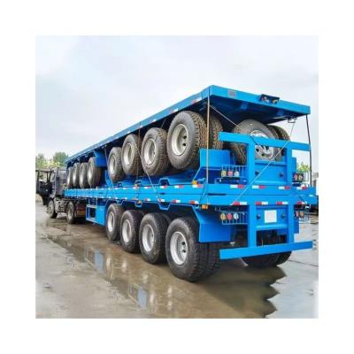 China 40 Feet Container Transport Semi Trailer with Mechanical Suspension and Steel Material for sale