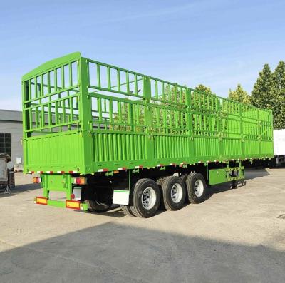 China 3 Axle 4 Axle Truck Trailer Multifunction Fence Stake Semi Trailer with Q345B Main Beam for sale