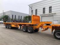 China 200tons Max Payload Wosheng Double Link Flatbed Semi Trailer for Container Transport for sale
