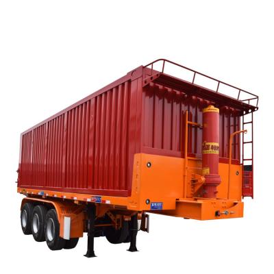 China 80ton Rear Dump Semi-Trailer Tipper Tipping Trailer for Sand Stone Rock Transporting for sale