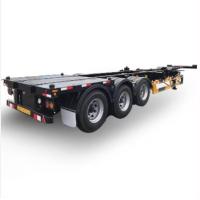 China Max Payload 30000 kg 12.4m 3 Axle 40ft Truck Trailer Chassis Skeleton Semi Trailer for sale