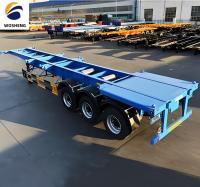 China Max Payload 30000 kg 12.4m 3 Axle 40ft Truck Trailer Chassis Skeleton Semi Trailer for sale