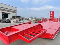 China Dual Line Brake System 13-18m Customizable Lowbed Semi Trailer for Heavy Equipment for sale