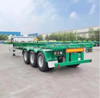 China Design 2 Axle 3 Axle 40 Tons Truck Trailer for Port Transfer Steel Skeleton Semi Trailer for sale