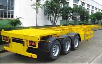 China Design 2 Axle 3 Axle 40 Tons Truck Trailer for Port Transfer Steel Skeleton Semi Trailer for sale