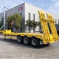 China 120 T Payload 3 Axle 4 Axle Low Bed Trailer for Truck Heavy Duty Mechanical Equipment for sale