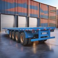 China Transport Solution Direct 3-4 Axle Flatbed Semi-Trailer with 50000kg Max Payload for sale
