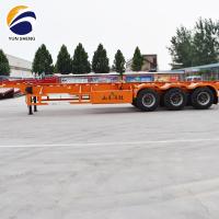 China Steel Skeleton Semi Trailer 50 Tons Payload 6.5 Tons Tare Weight 12 Twist Locks 3 Axles for sale
