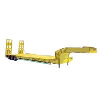China Large Equipment Transport Lowbed Semi Trailer with Customizable Size and Axles Color for sale