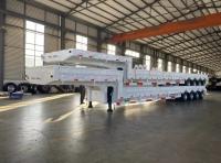 China 12400*2610*1550mm Semi Trailer 3 Axle 40 Ton Low Flatbed Trailer for Bulk Cargo Hauling for sale