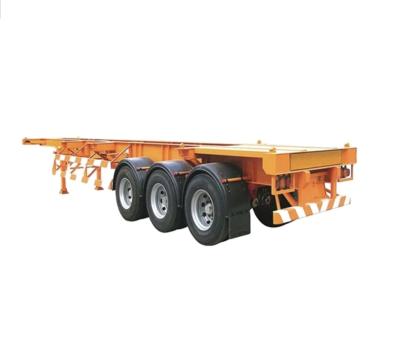 China 12R22.5*12pcs 3axle Skeleton Semi Trailer 7 Tons Tare Weight 12.85 x 2.61 x 1.55 Meters for sale